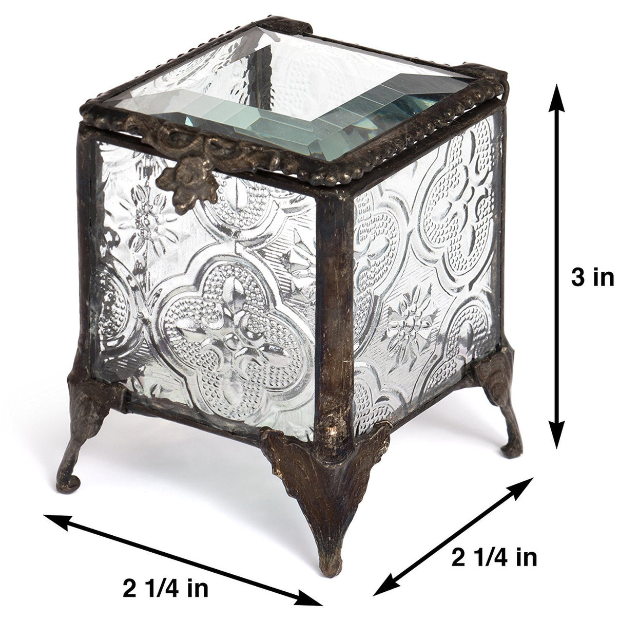 Vintage Glass Decorative Keepsake Box 153-2 – J Devlin Glass Art