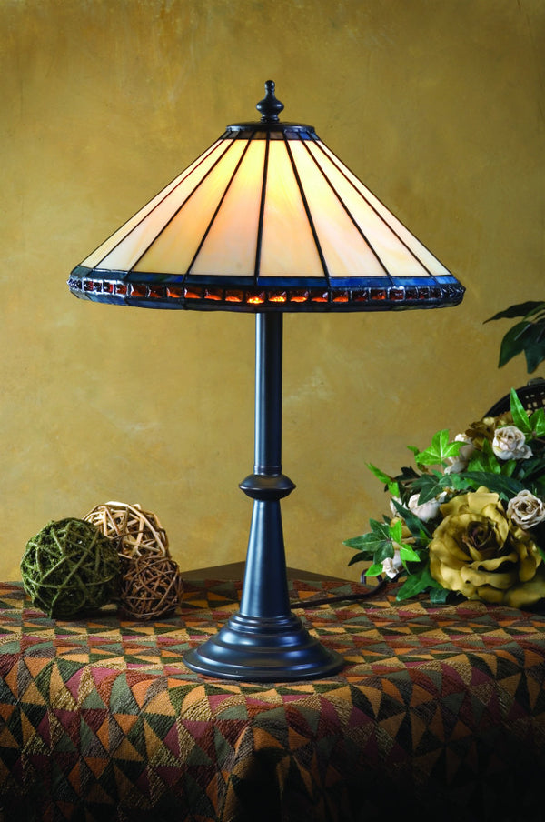 Stained Glass Lamps | Ivory and Amber | Glass Home Decorations | J ...